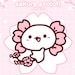 Pink Sakura Axolotl Chibi Copper Enamel Pin | 1.5 Inches - Etsy