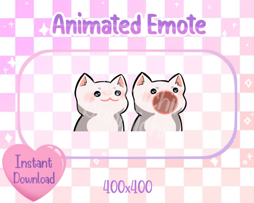 Animated White Pop Cat Twitch/discord Emote & Sticker - Etsy