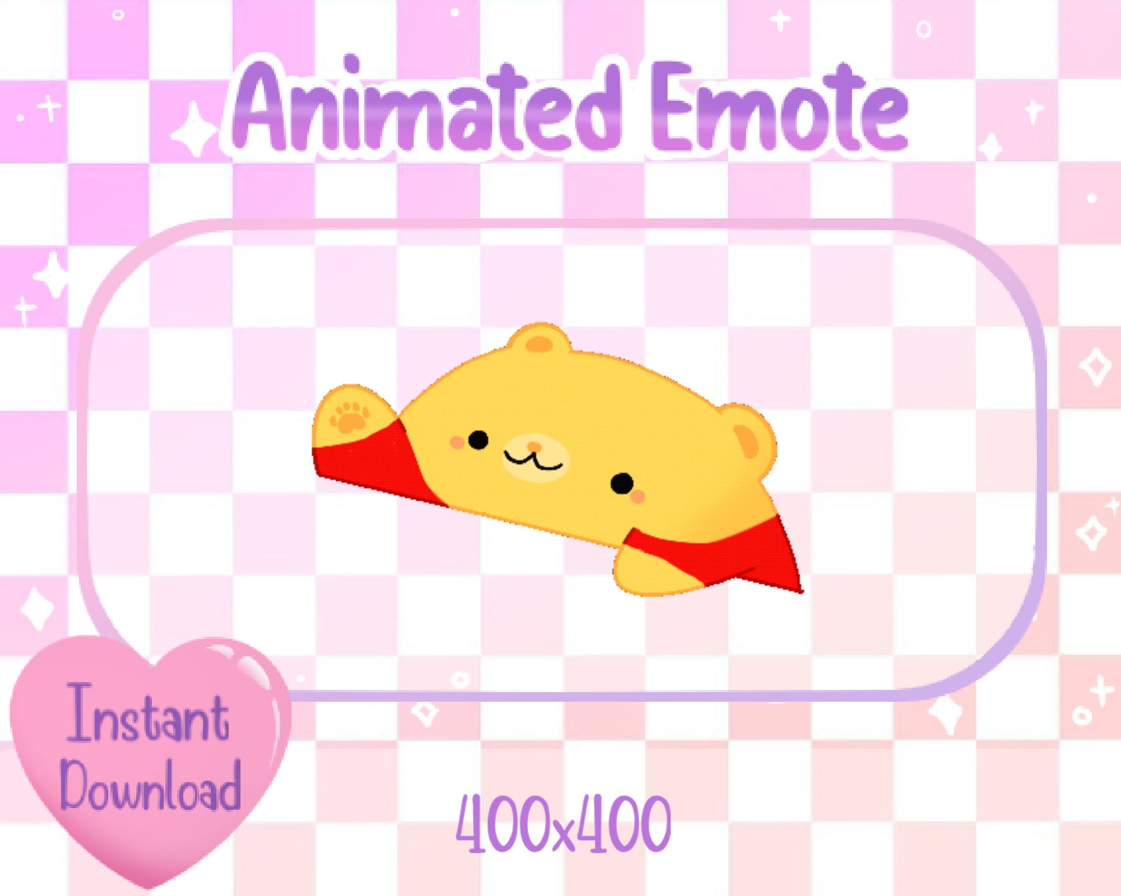 Animated Winnie the Pooh Inspired Bongo Cat Twitch/discord Emote ...