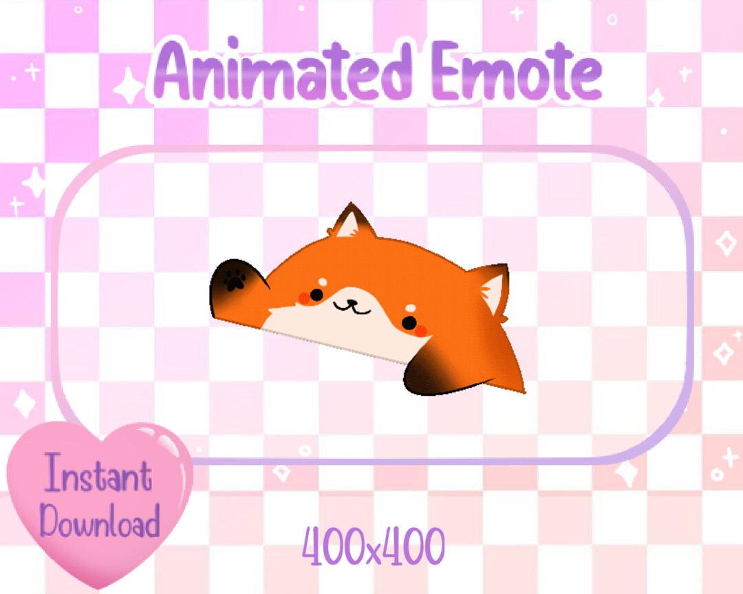 Animated Red Fox Bongo Cat Twitch/discord Emote & Sticker - Etsy
