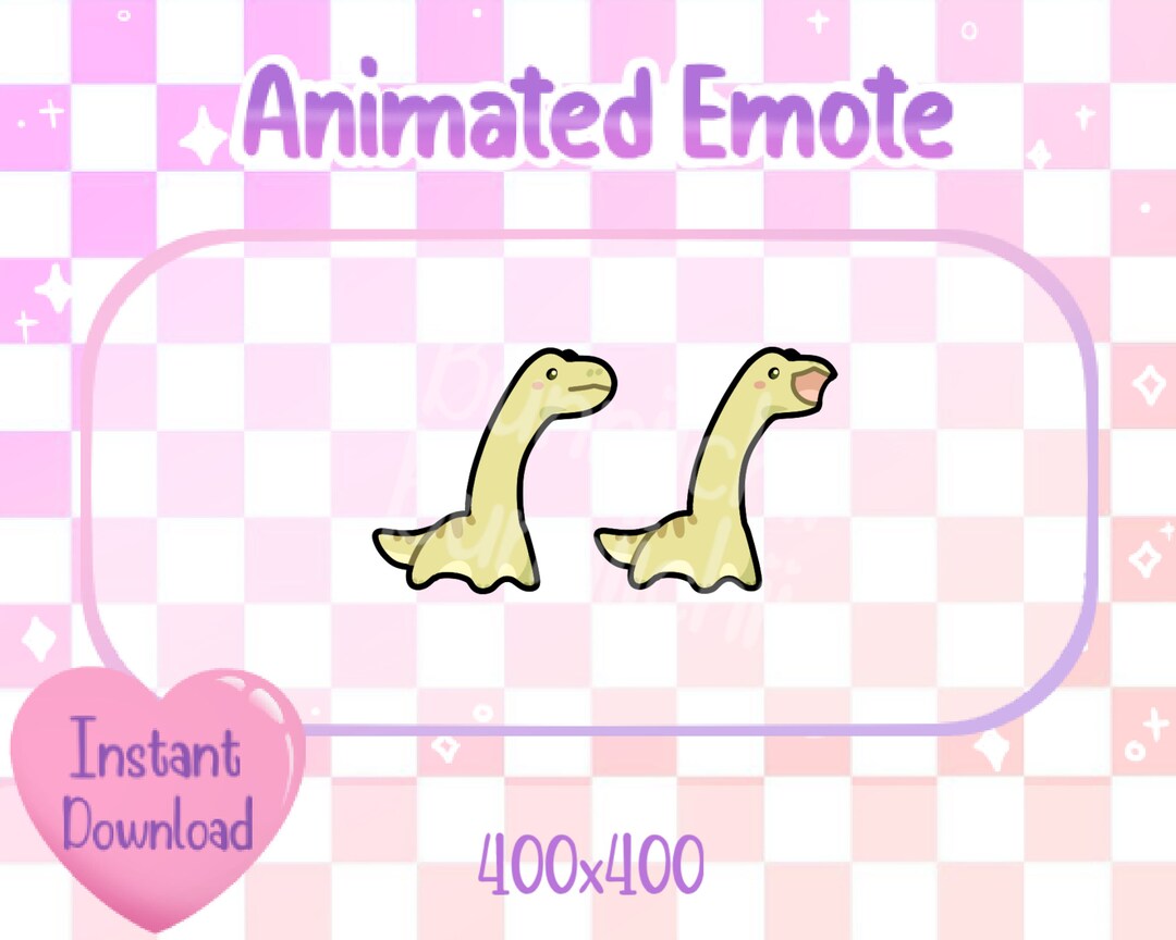 Animated Brontosaurus Chibi Dinosaur Pop Cat Twitch/discord Emote ...