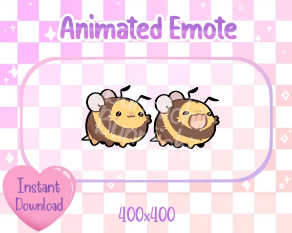 Animated Cute Bee Pop Cat Twitch/discord Emote & Sticker - Etsy
