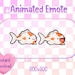 Animated Cute Koi Fish Pop Cat Twitch/discord Emote & Sticker - Etsy