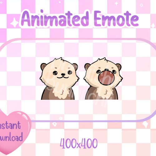 Animated Pop Cat Emote Cute Chibi Cat Kawaii Neko Kitty - Etsy