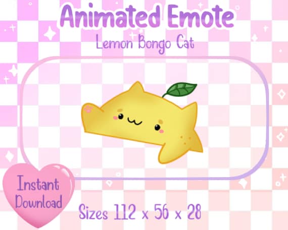 Animated Lemon Bongo Cat Twitch/discord Emote & Sticker - Etsy