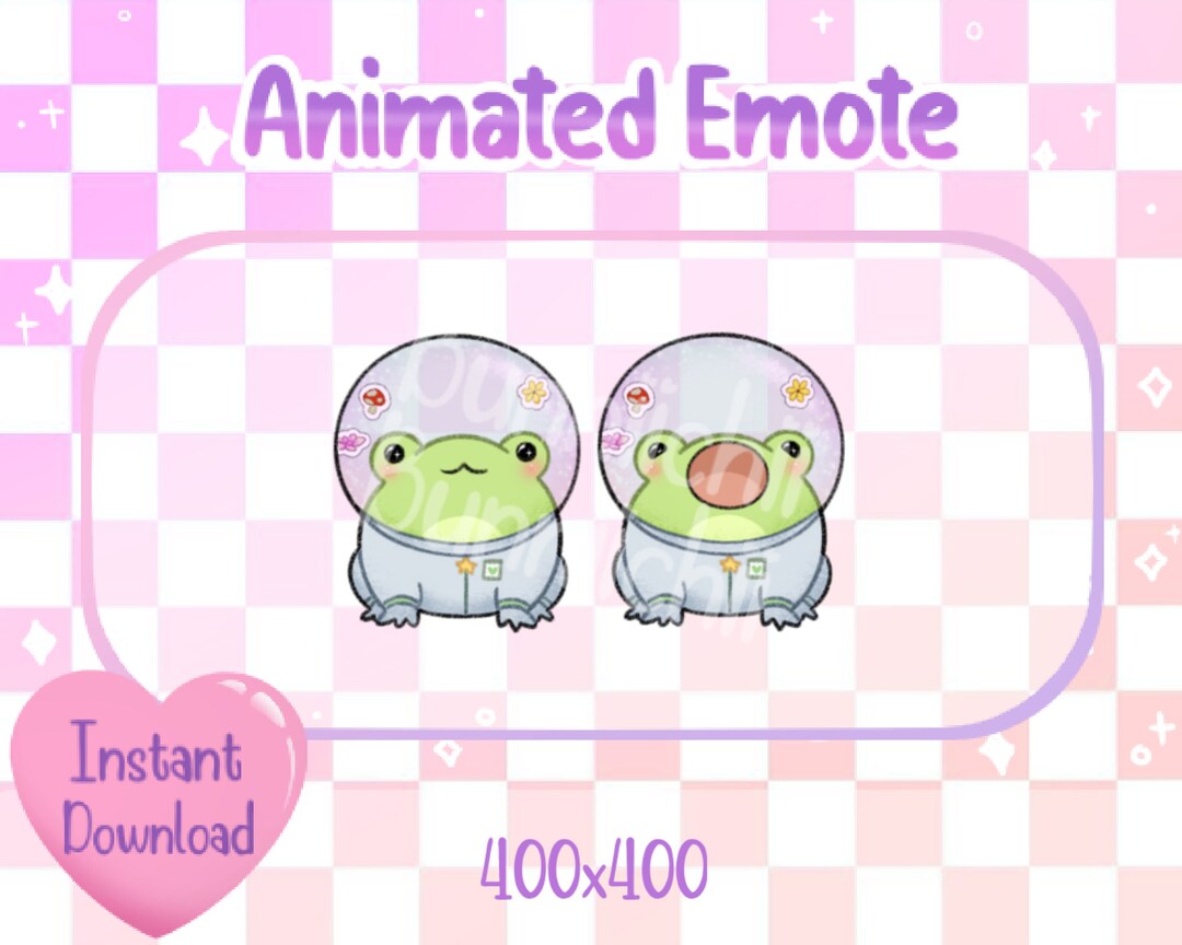 Animated Astronaut Pop Frog Pngtuber Twitch/discord Emote & Sticker - Etsy