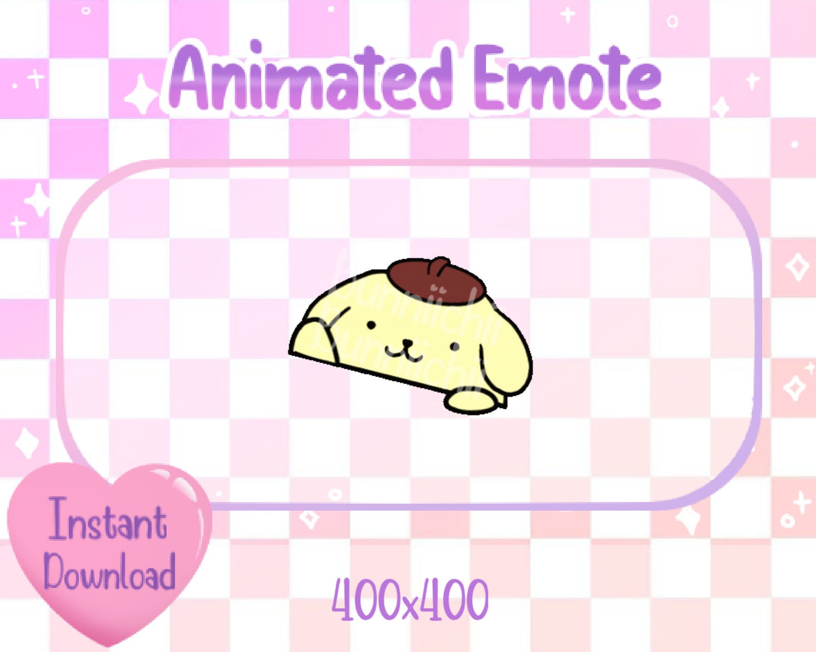 Animated Kawaii Yellow Puppy With Brown Beret Bongo Cat - Etsy