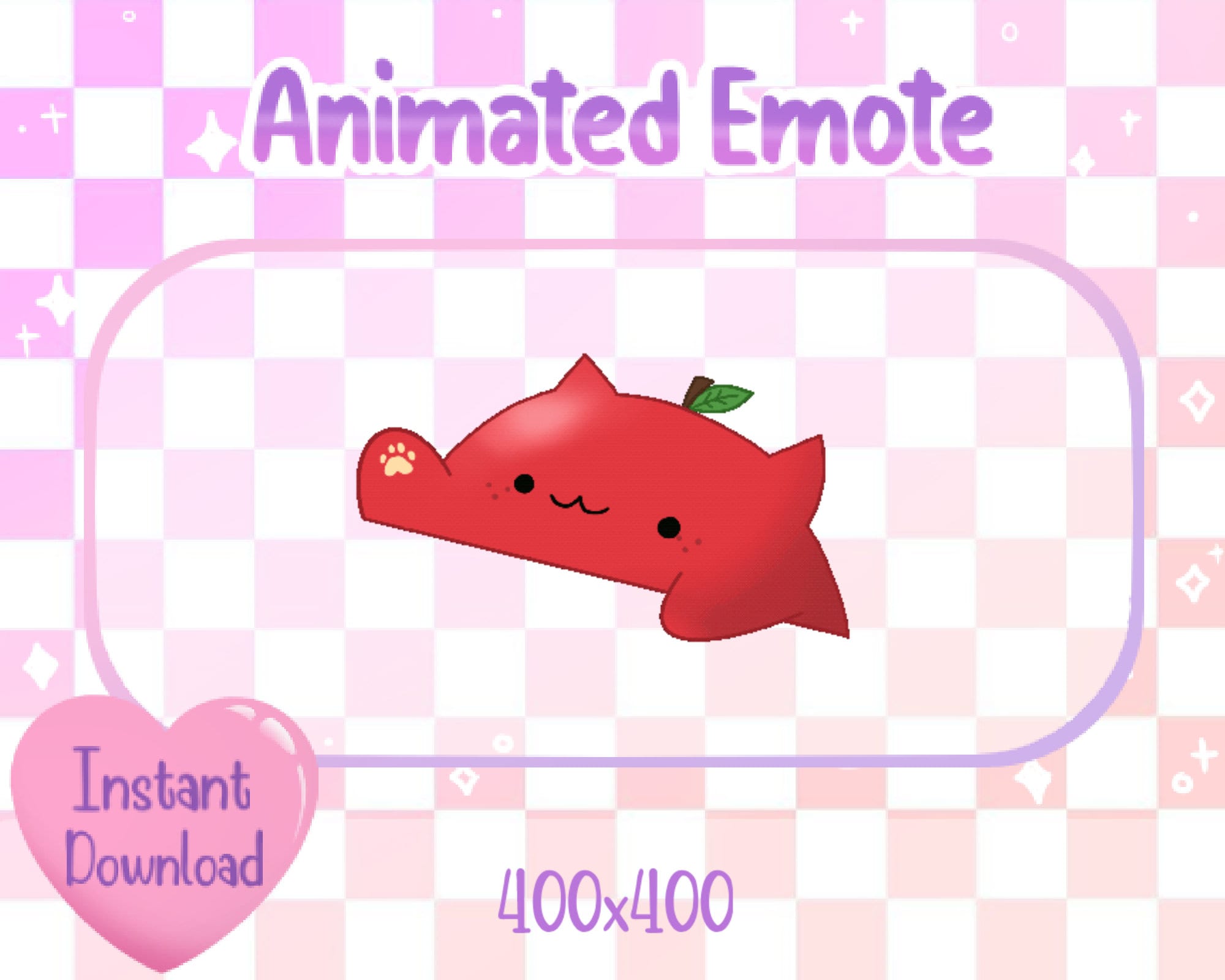 Animated Apple Bongo Cat Twitch/discord Emote & Sticker - Etsy