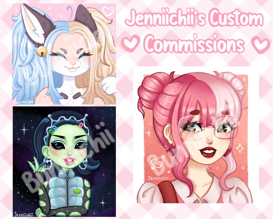 Custom Digital Art Bust Commissions! Cutesy Color Pencil Style | Can Do ...