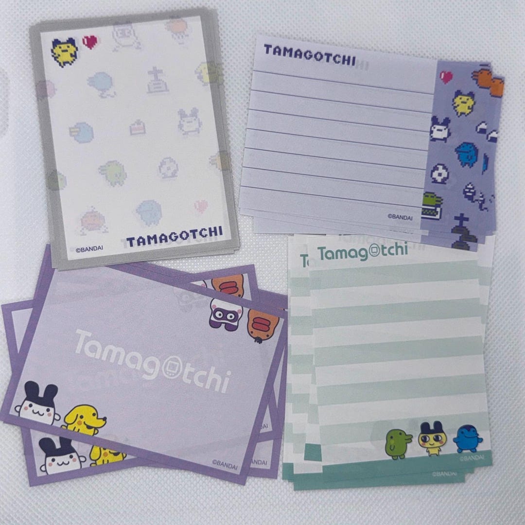 20 Small Tamagotchi Loose Paper Sheets Papers Letters Japanese ...