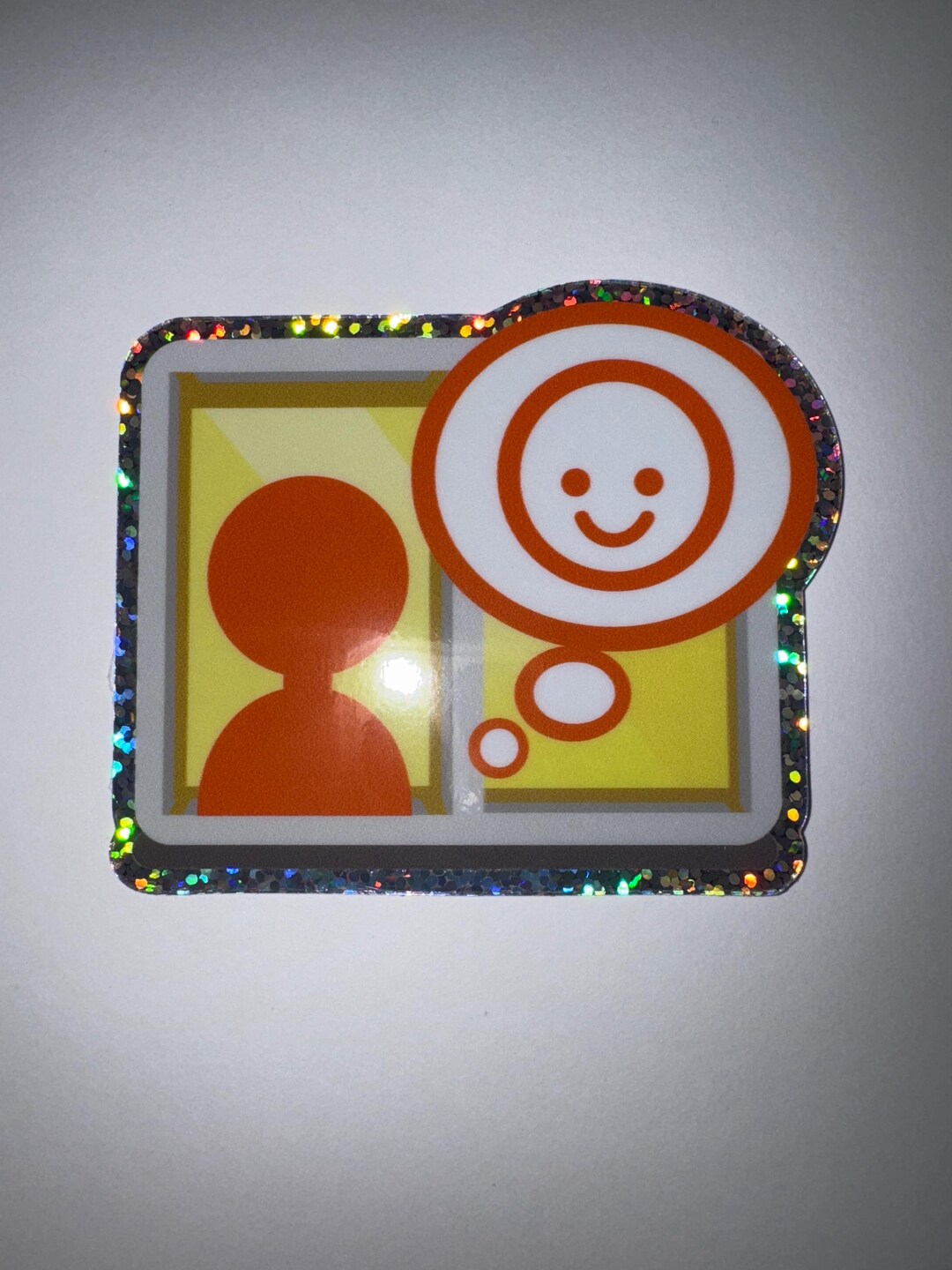 Tomodachi Life 3DS Sticker Cute Kawaii New Friend Orange Smiley Smile ...