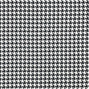 Monochrome Black and White Dog Tooth Houndstooth Print Cotton Poplin ...