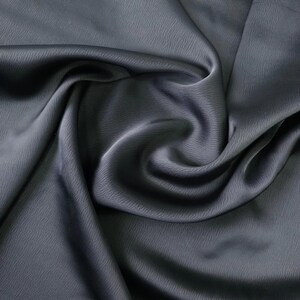 Bottle Green Matte Crinkle Texture Satin Fabric 59 per Meter Sateen Dressmaking Ethically ...