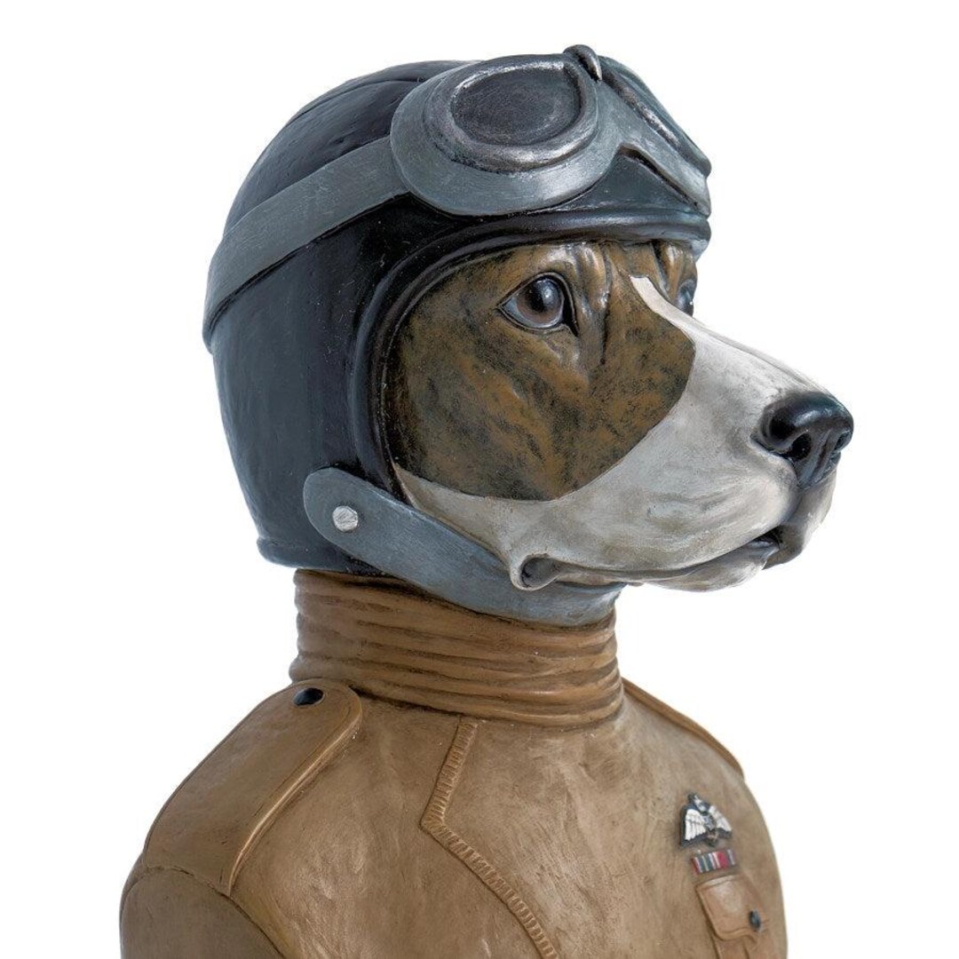 50cm Tall 4kg Large RAF Dog in Flight Suit and Goggles Dressed Dog ...