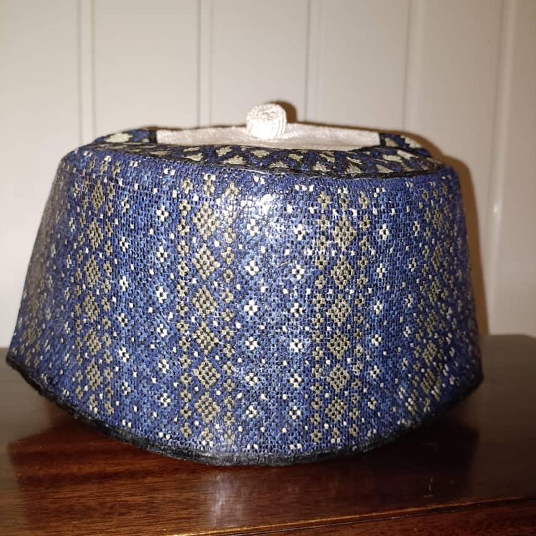 African Hausa Fulani Traditional Handmade Cap Nigerian Hat Tangaran ...