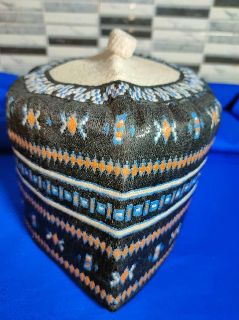 African Hausa Fulani Traditional Handmade Cap Nigerian Hat Tangaran ...