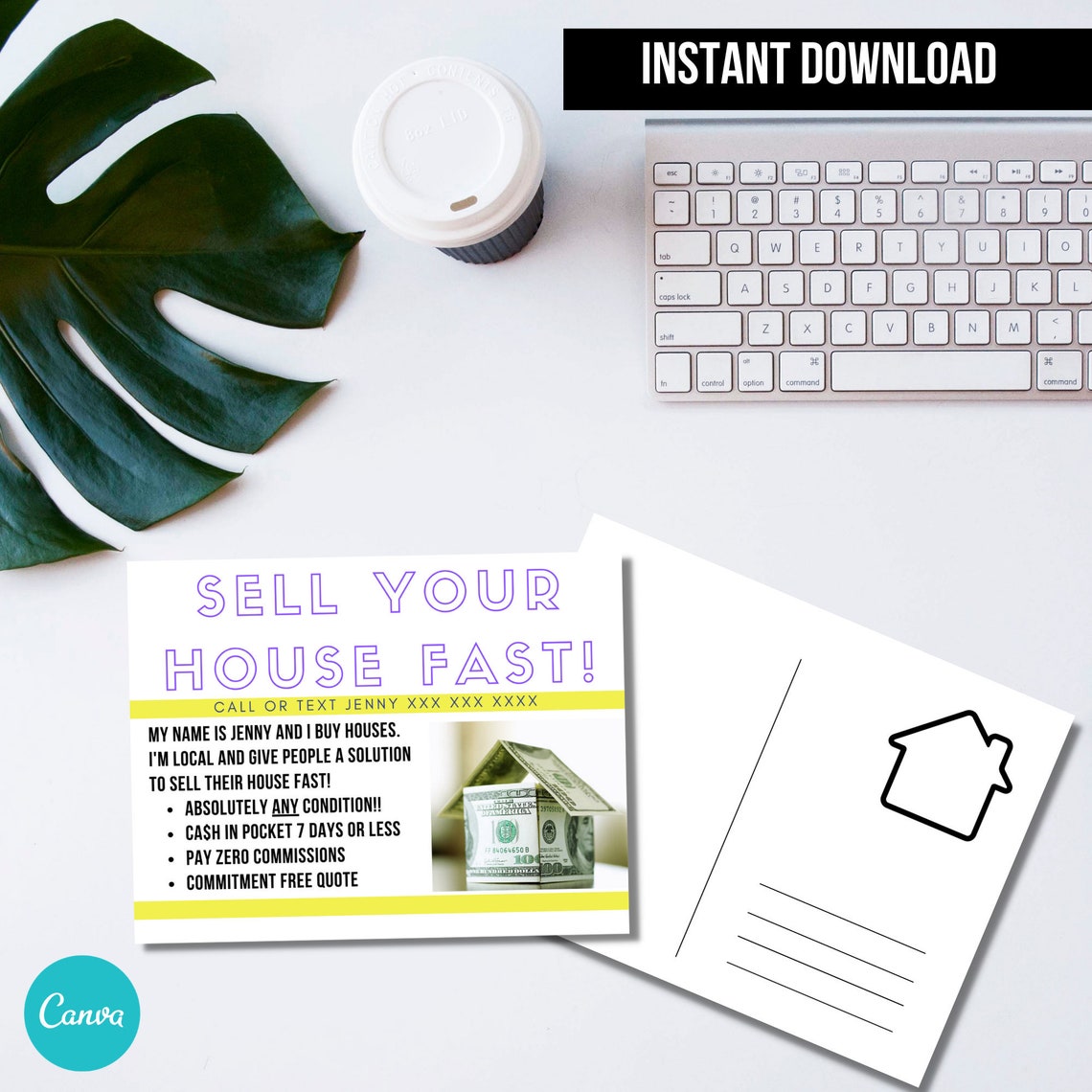 Real Estate Postcard, Real Estate Investor Postcard, Instant Download ...