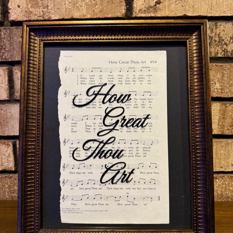 Framed Hymn - Etsy