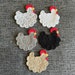 Set of 4 Chicken Crochet Coaster, Handmade Coaster, Animal Coaster - Etsy