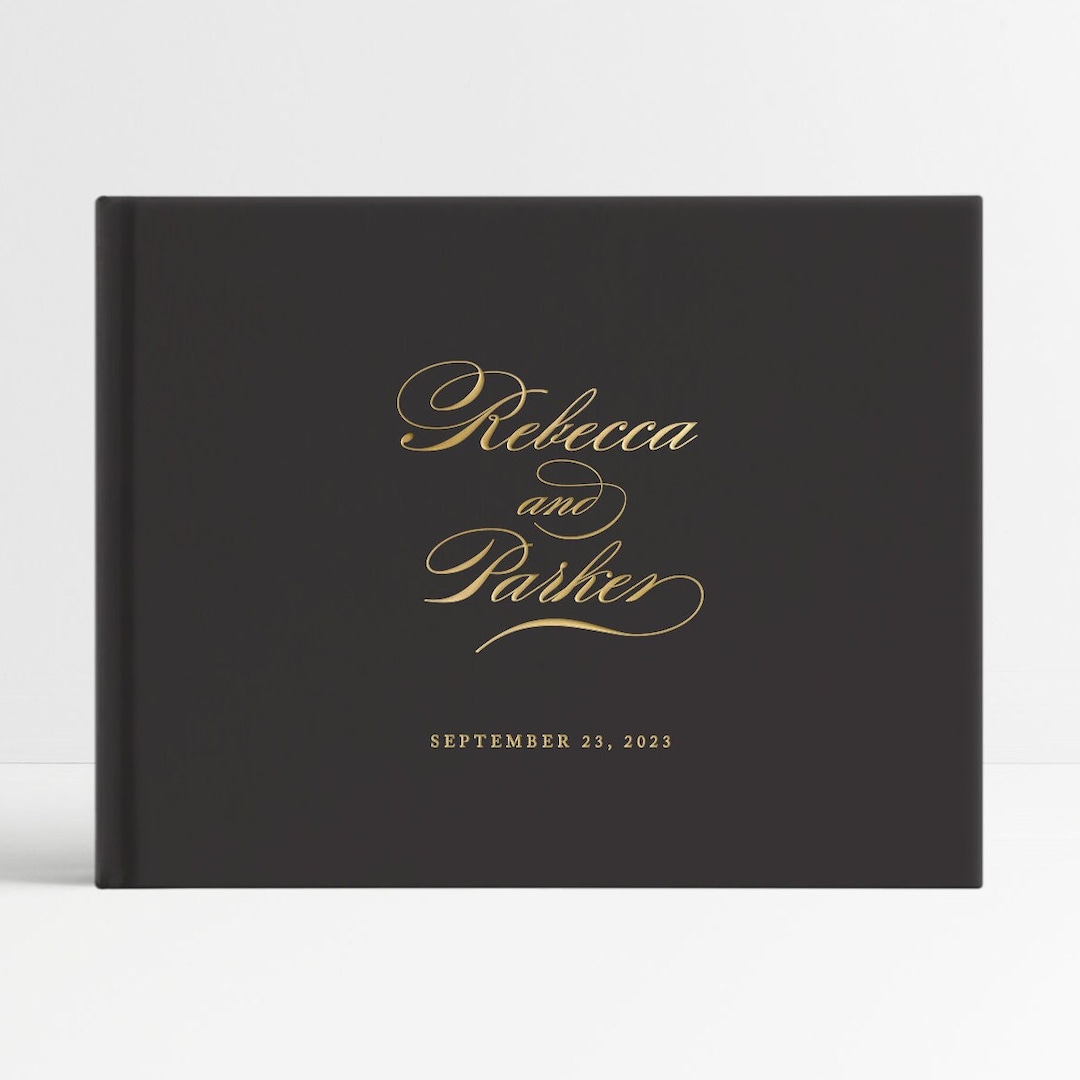 Classic Guestbook, Wedding Guest Book, Foil Guest Book, Photobook ...