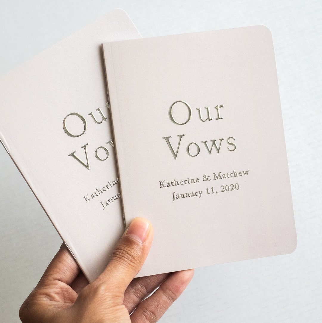 Vow Books Wedding Vow Book Vowbook Set Vowbooks Foil Vow - Etsy