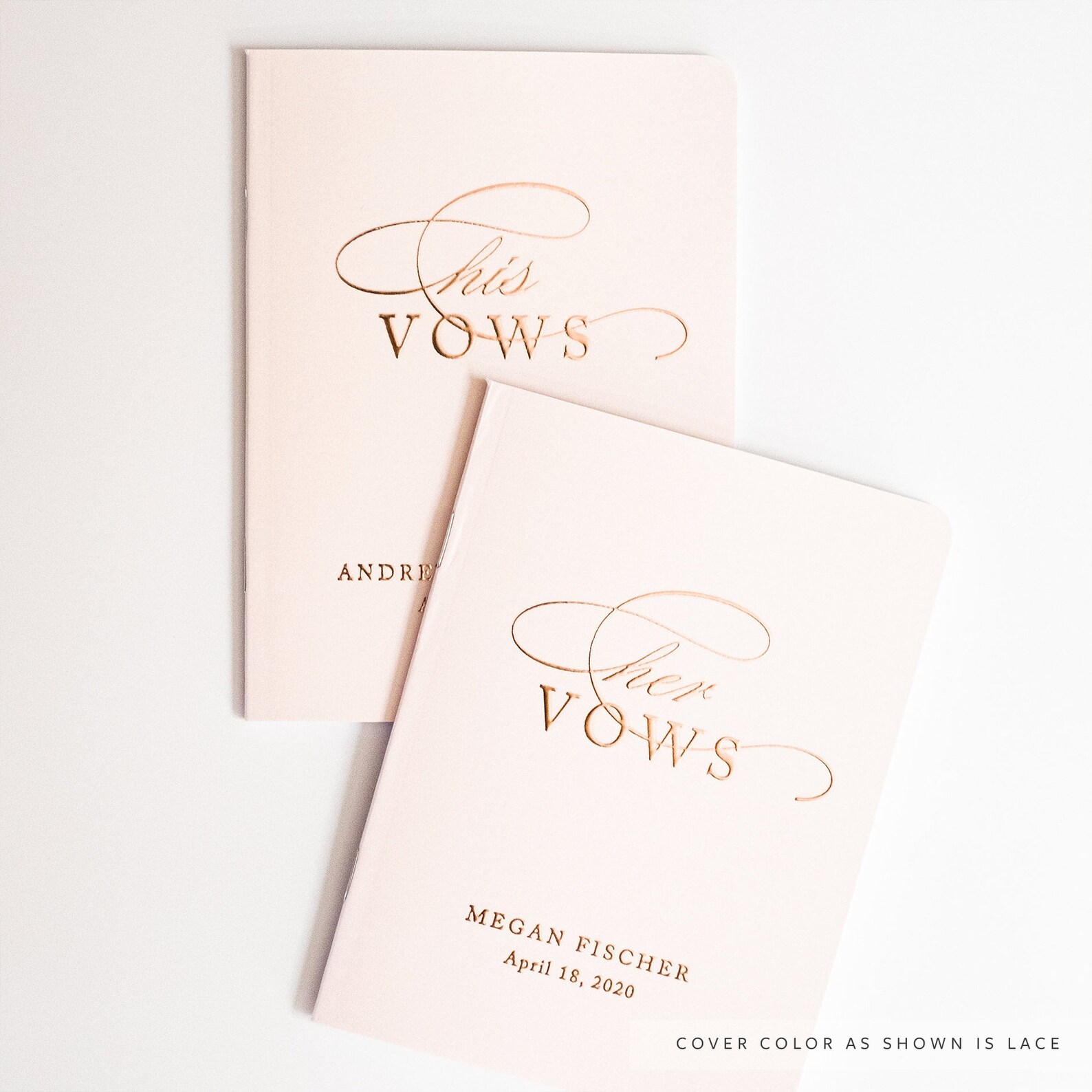 Vow Books Wedding Vow Book Vowbook Set Vowbooks Foil Vow | Etsy