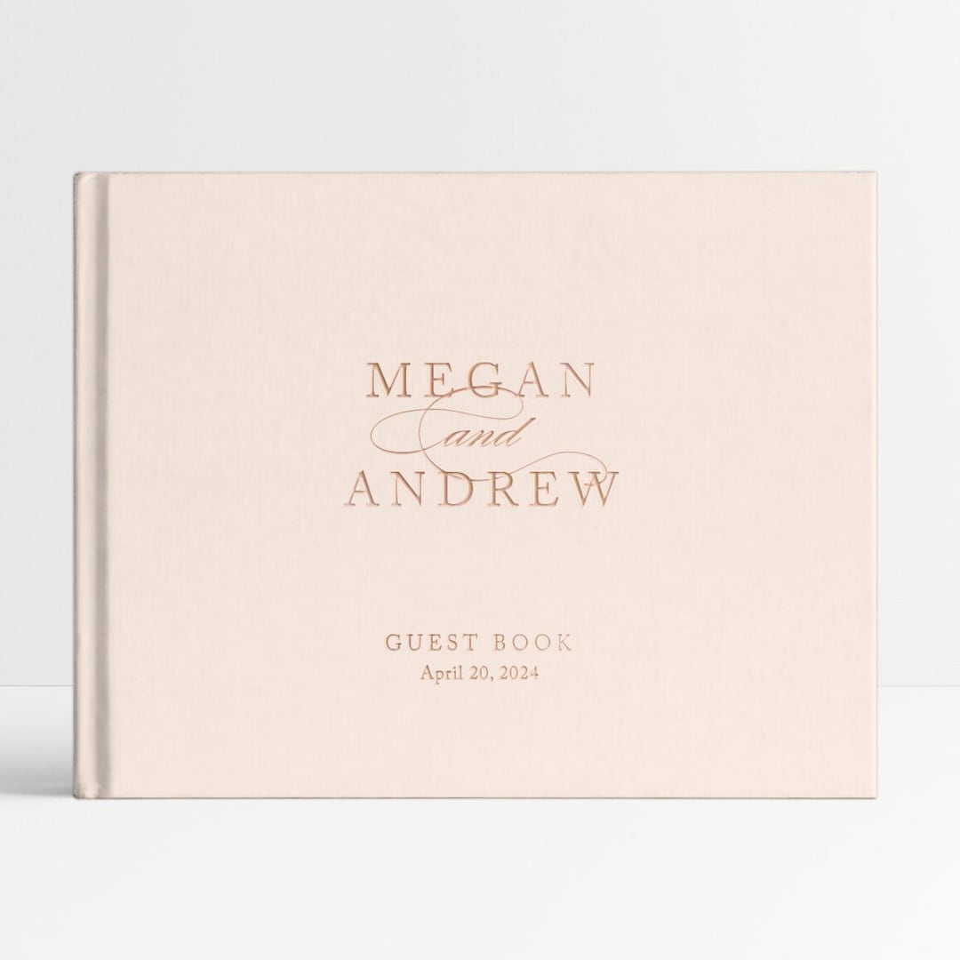 Rosegold Guestbook, Wedding Guest Book, Foil Guest Book, Photobook ...