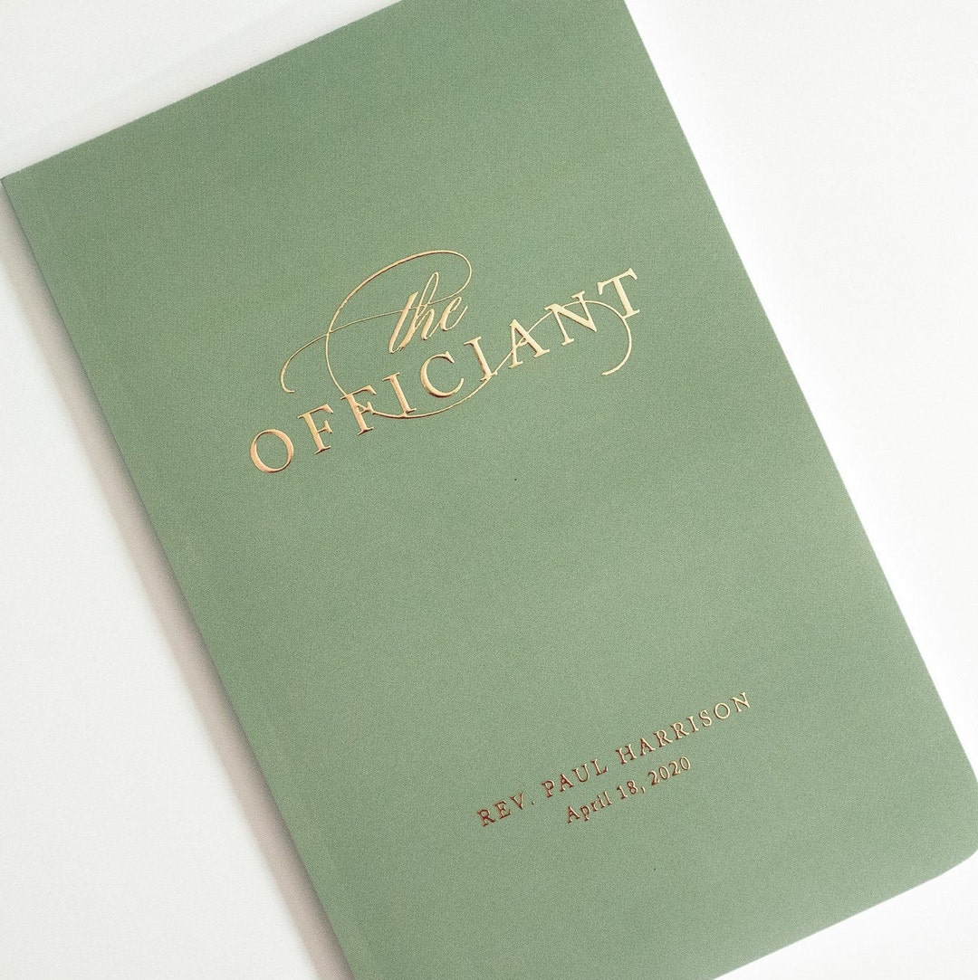 Personalized Officiant Book, Wedding Officiant Book, Officiant Notebook ...