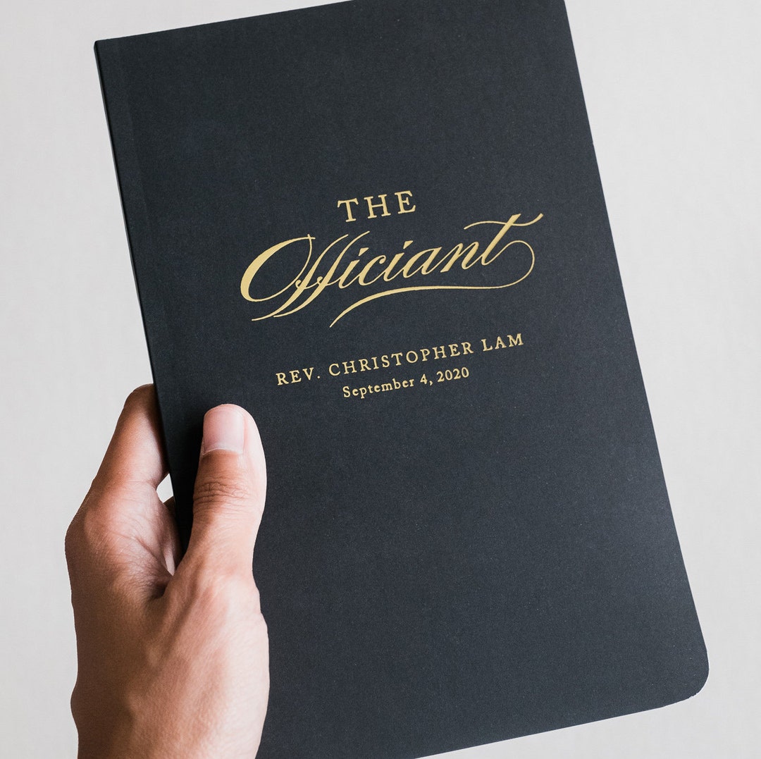 Personalized Officiant Book, Wedding Officiant Book, Officiant Notebook ...