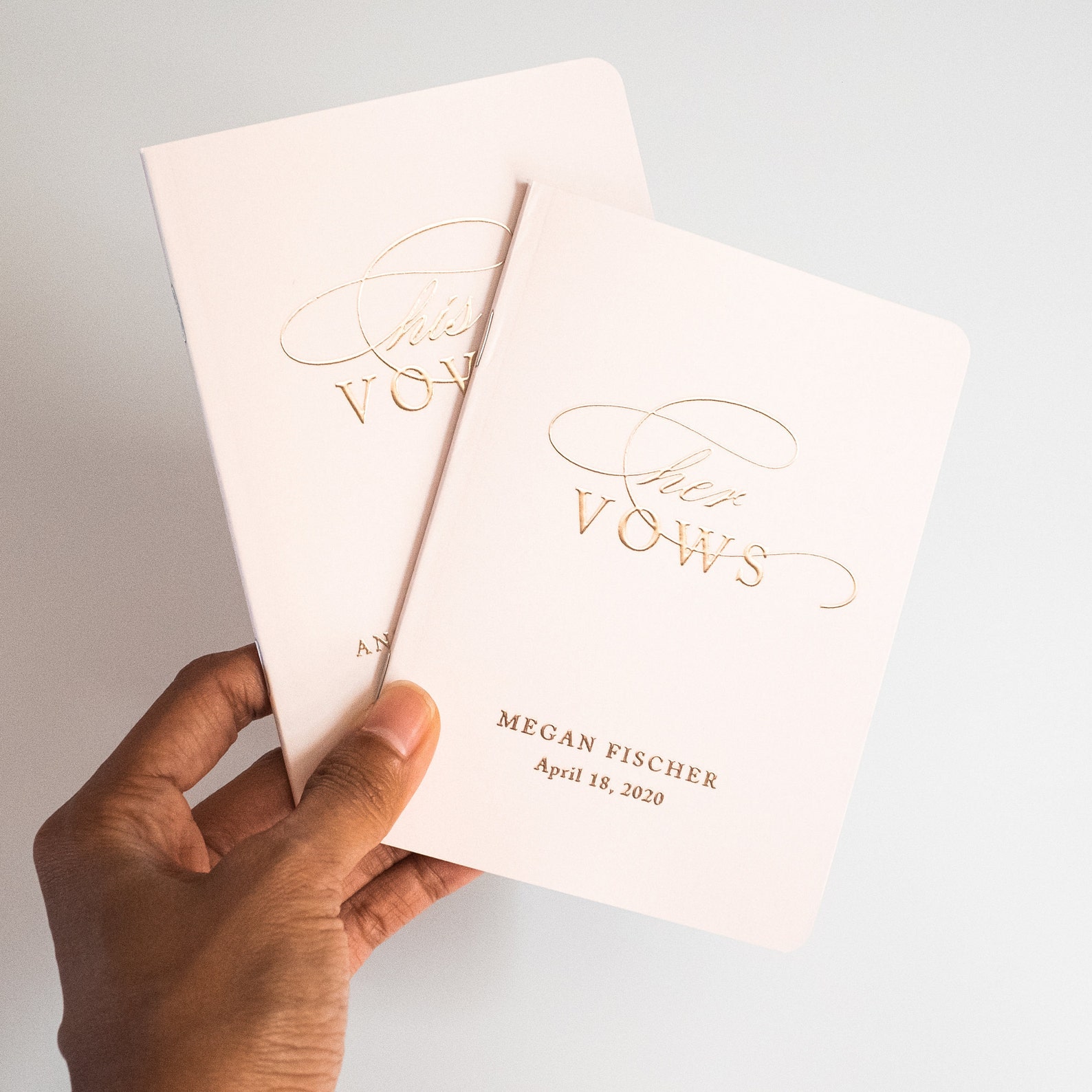 Vow Books Wedding Vow Book Vowbook Set Vowbooks Foil Vow | Etsy