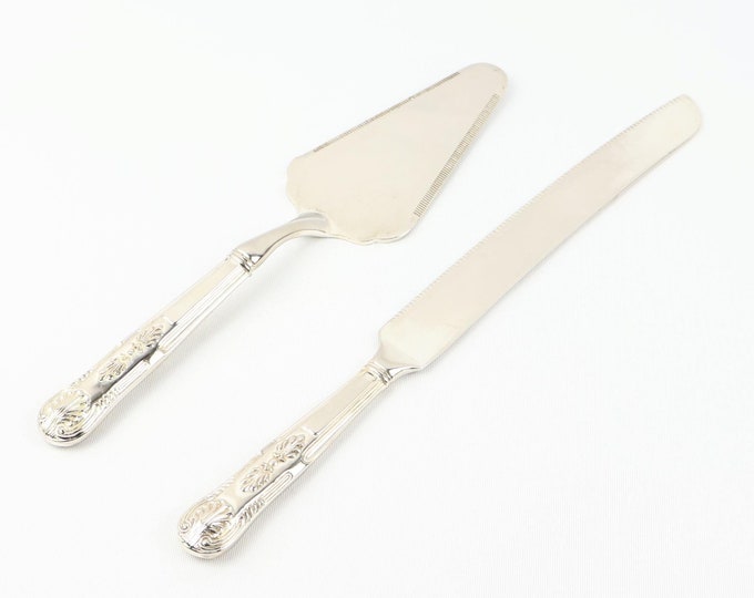 Vintage Cake Knife With Matching Pie Server, Silver Plated Handles ...