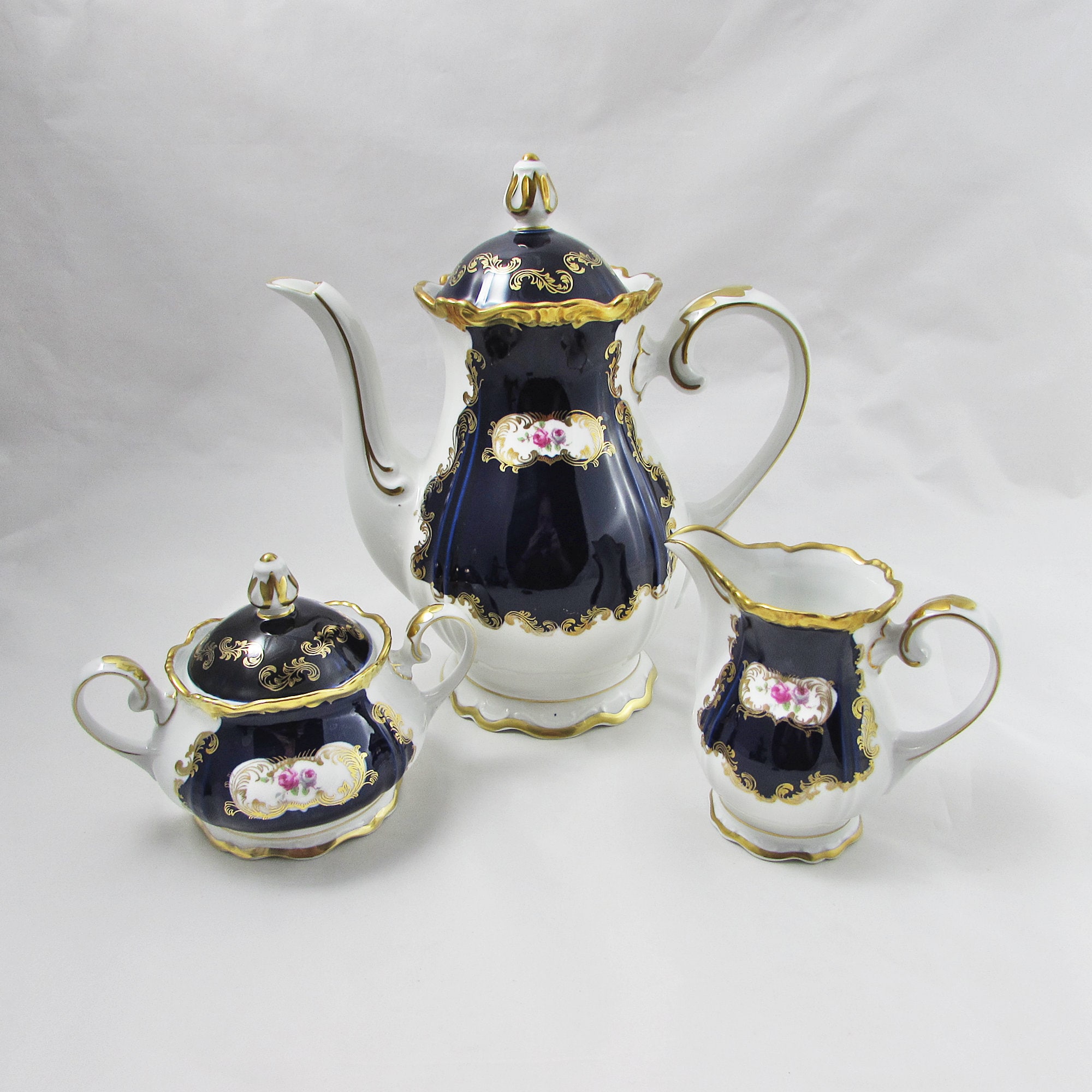 Reichenbach Coffee Pot Echt Kobalt Tea Pot Bone China | Etsy