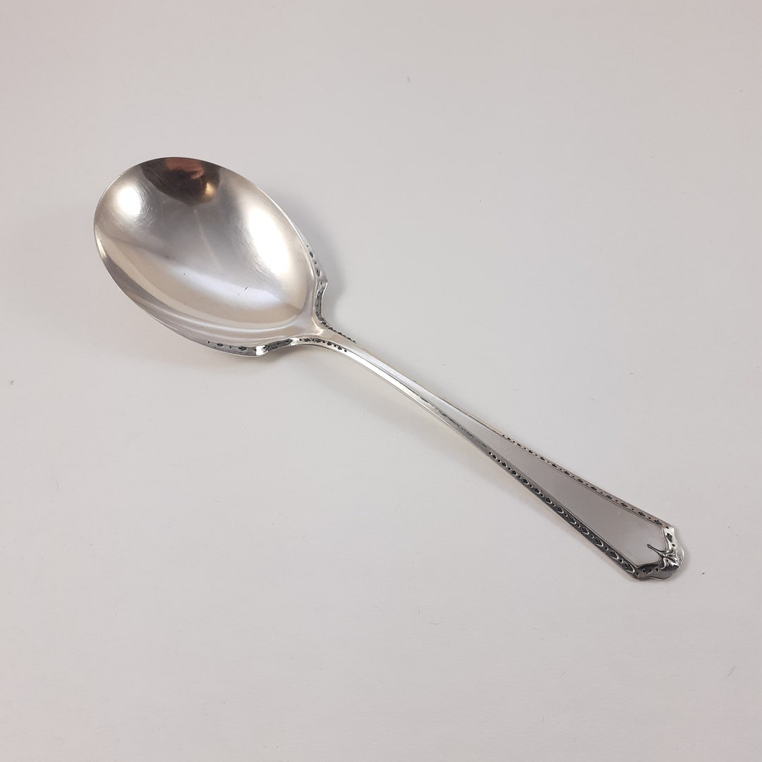 Tudor Plate Serving Spoon, Silverware, Silver Plate, Flatware, Vintage ...