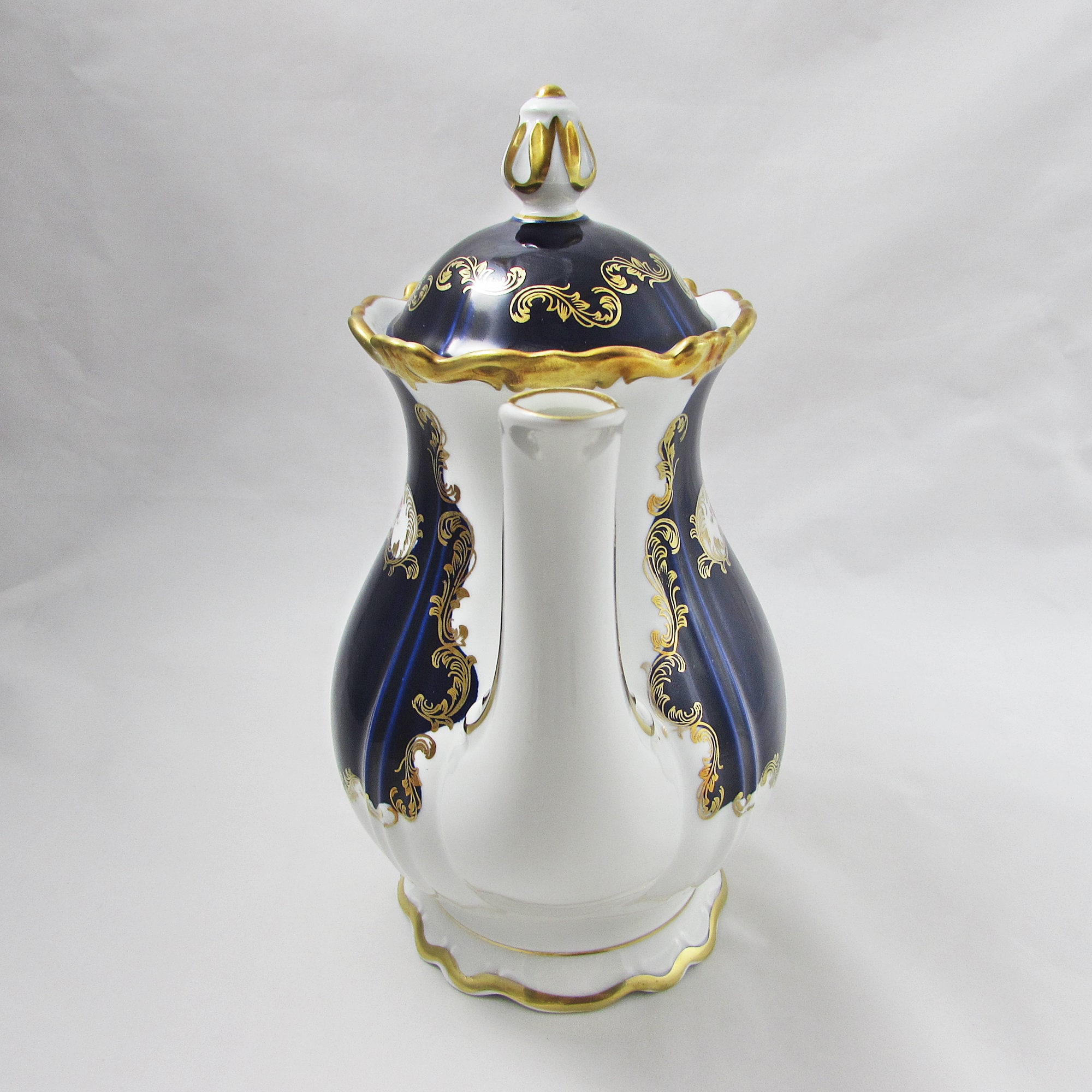 Reichenbach Coffee Pot Echt Kobalt Tea Pot Bone China | Etsy