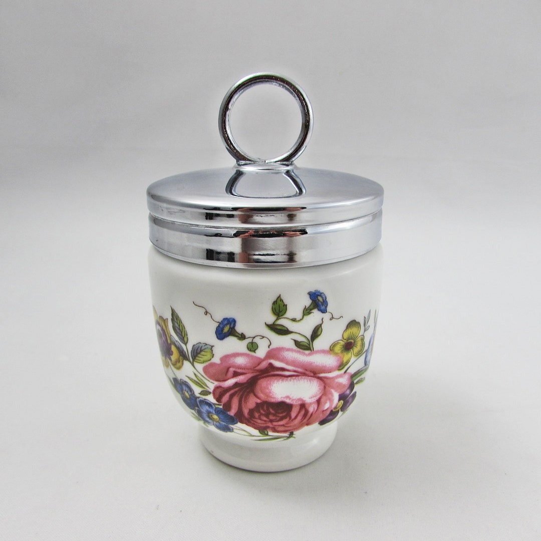 Royal Worcester Egg Coddler With Flowers, Standard Size, One Egg ...