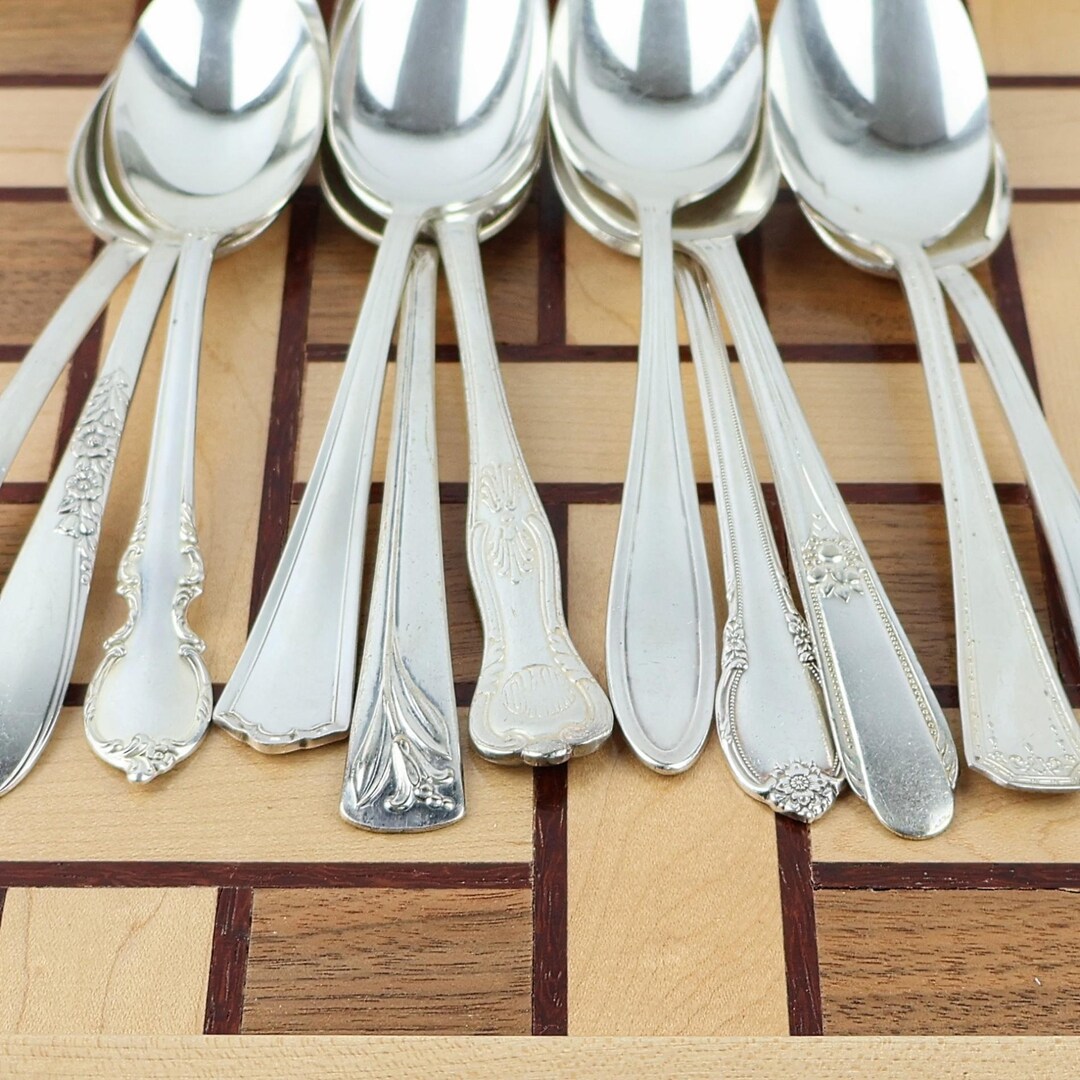 Mismatched Silverplate Oval Soup Spoons, Bulk Vintage Antique ...