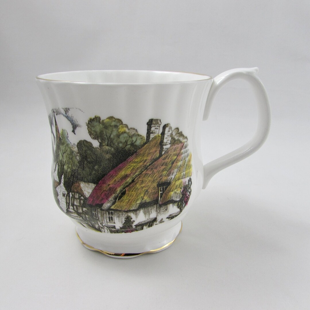 Royal Albert Mug With Thatched Roof Cottage, Vintage Mug - Etsy