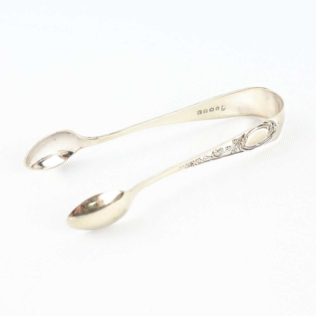 Silver Plated Sugar Cube Tongs, Spoon Tongs, Vintage Silverware, 4.25 ...