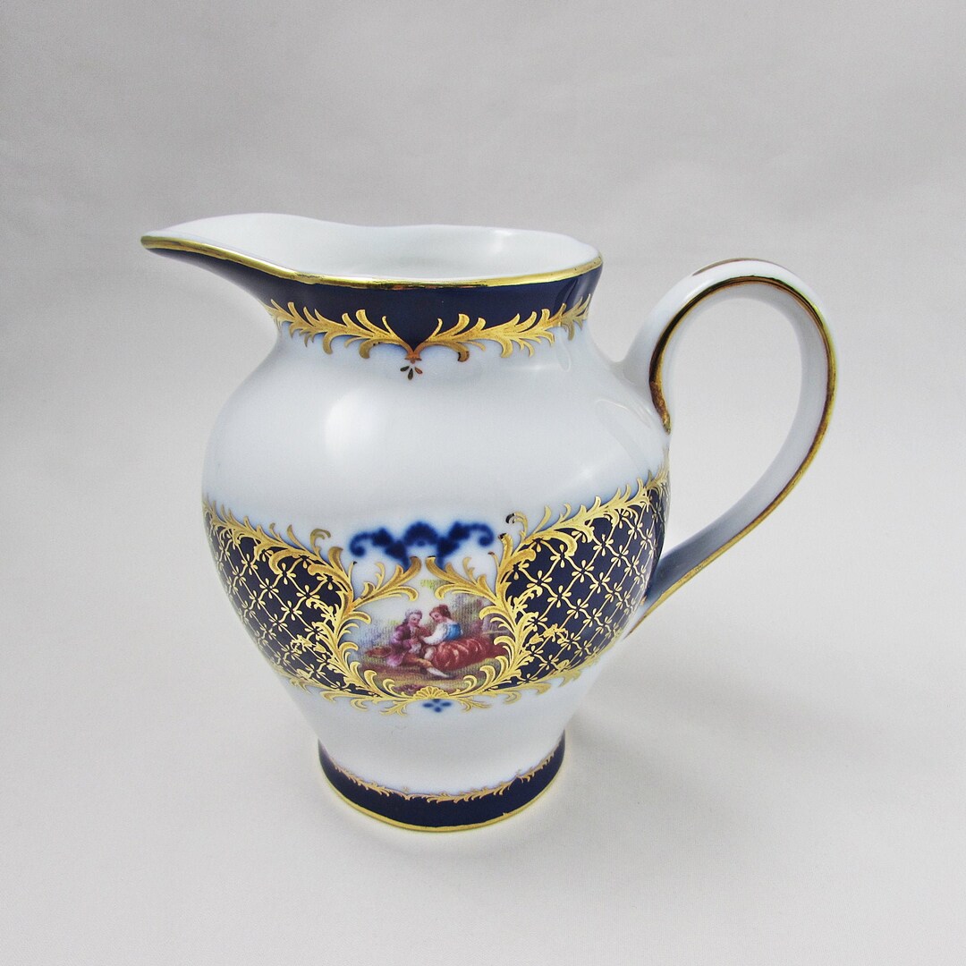 Vintage Sovereign Fine China Creamer, Cobalt Blue and Gold Courting ...