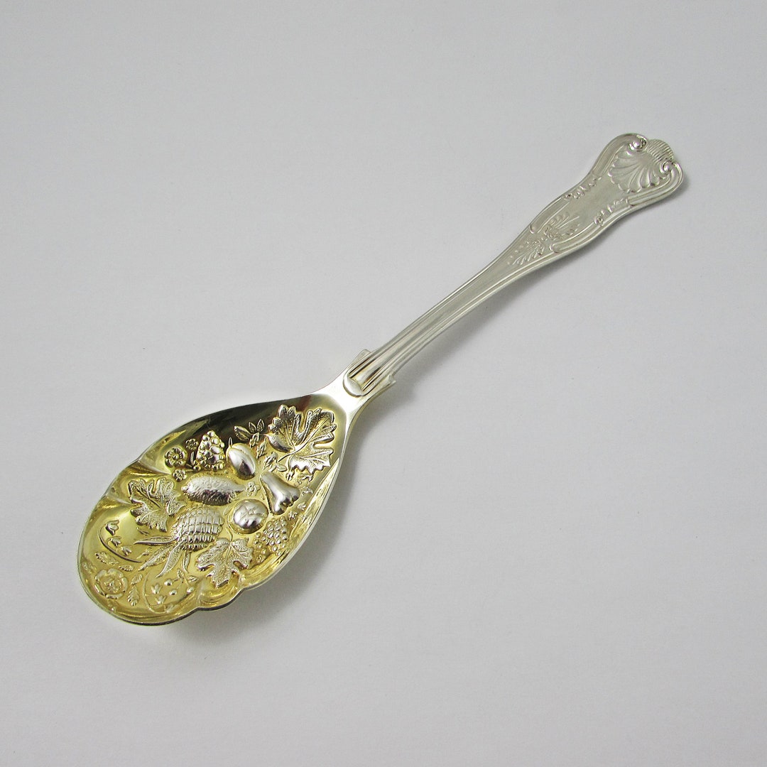 Fruit Teaspoon, Kings Pattern Silver Plate With Gold Wash, Sheffield ...