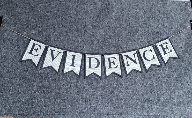 EVIDENCE Party Banner Bunting Made From Law Book Paper - Etsy
