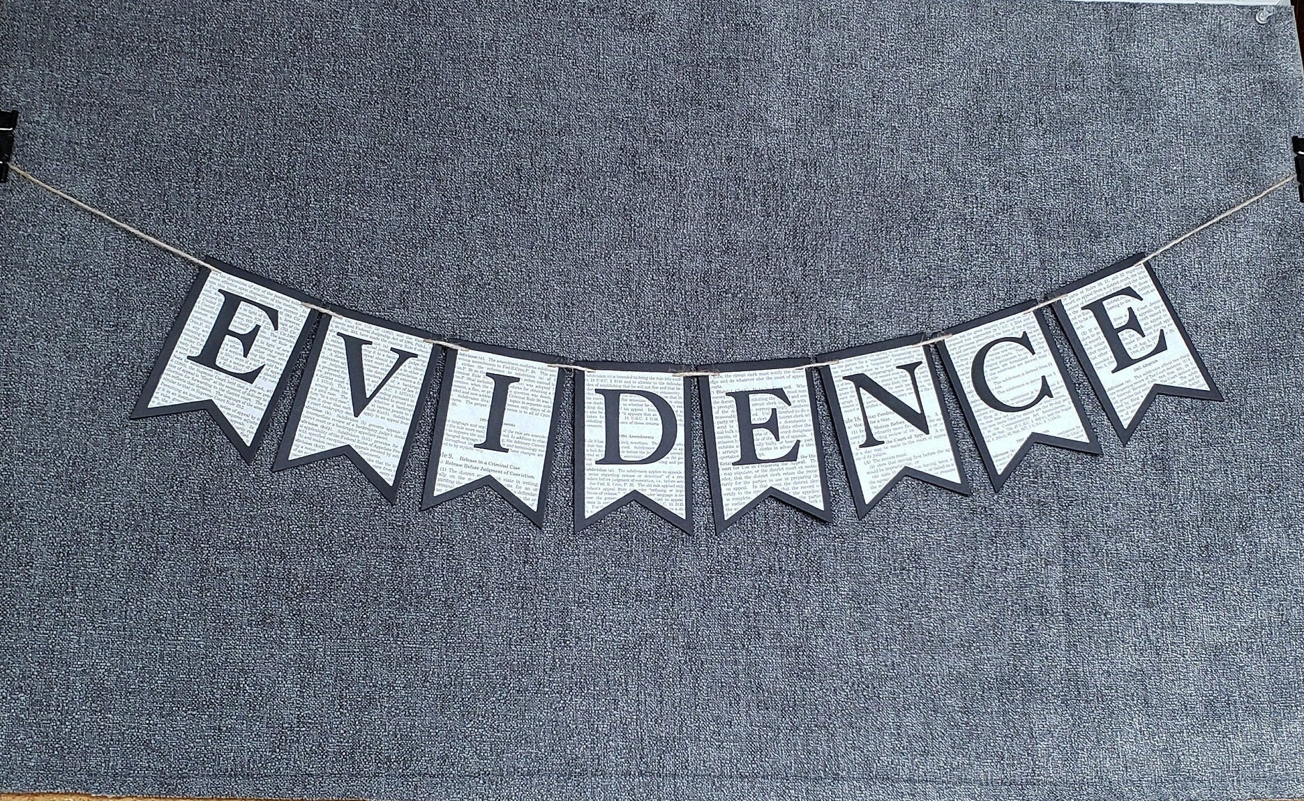 EVIDENCE Party Banner Bunting Made From Law Book Paper - Etsy
