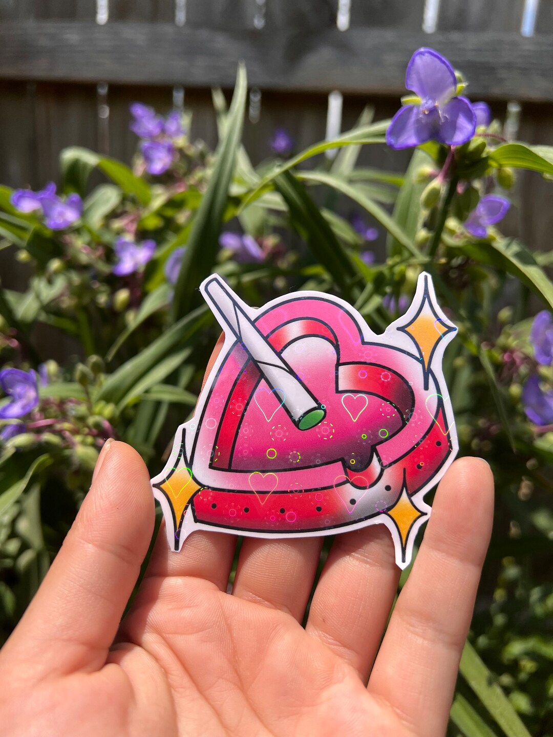 Heart Ash Tray Sticker