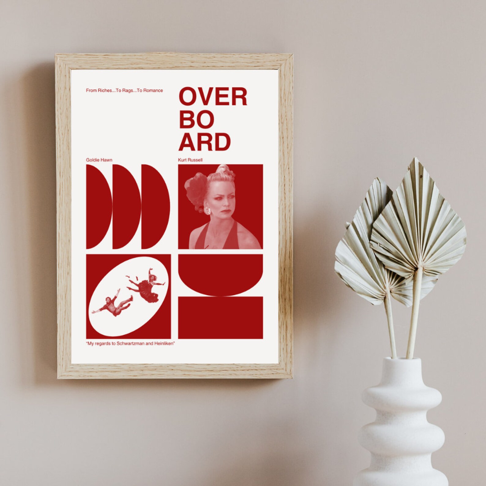 Overboard Inspired Movie Art Mid Century Modern Design Poster - Etsy