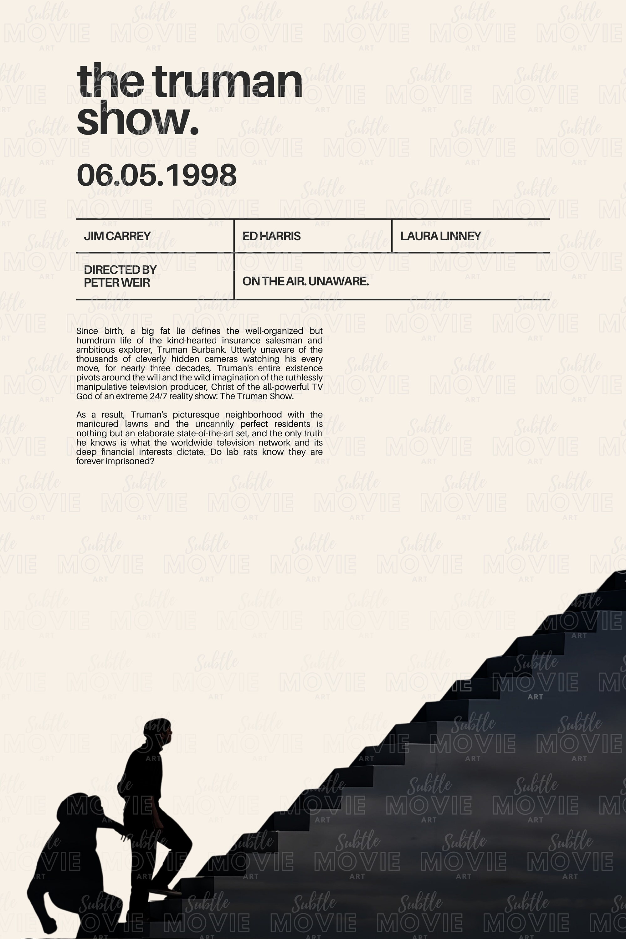 The Truman Show Minimalist Movie Poster Digital Download Modern Film ...