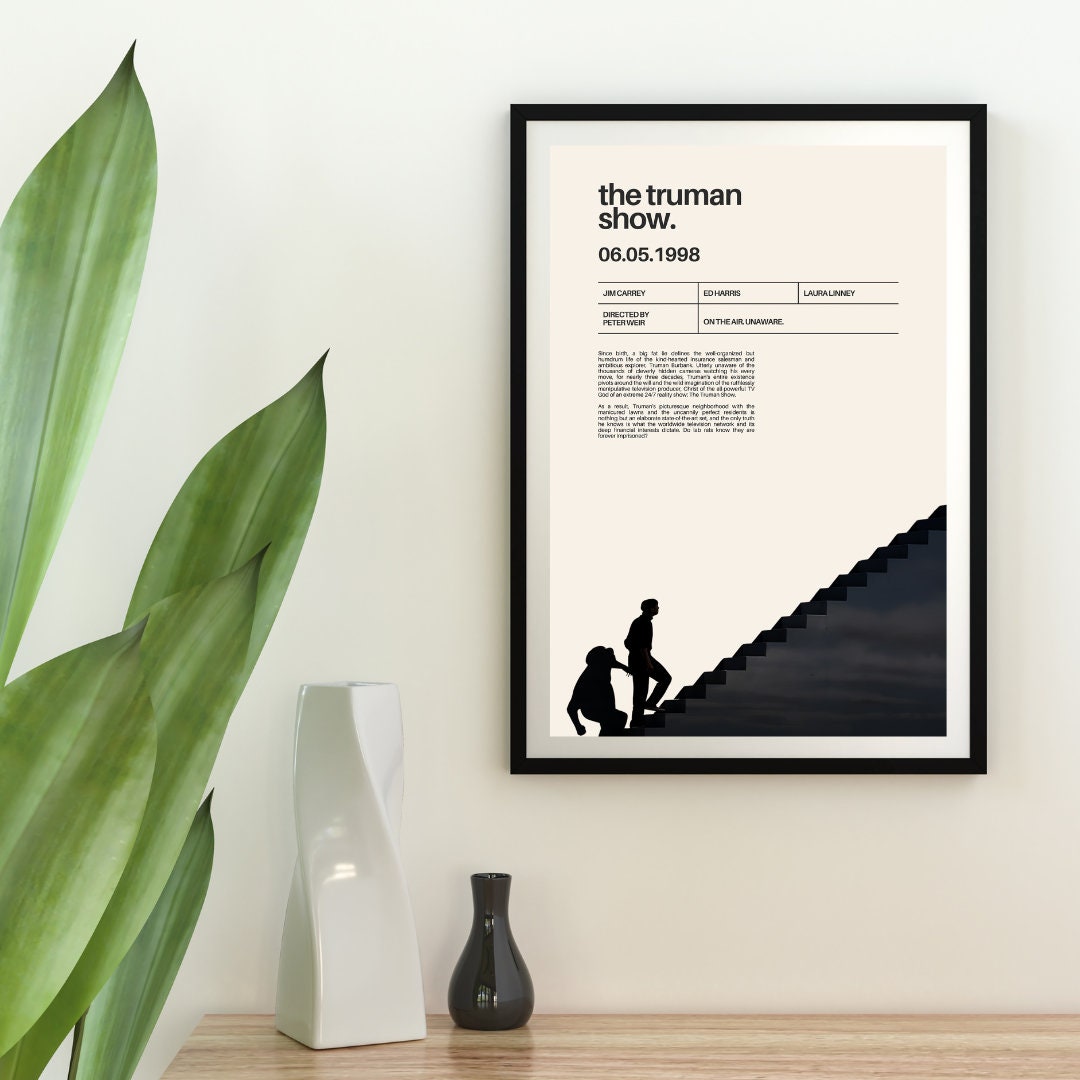 The Truman Show Minimalist Movie Poster Digital Download Modern Film ...