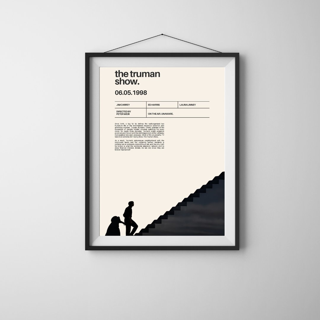 The Truman Show Minimalist Movie Poster Digital Download - Modern Film ...