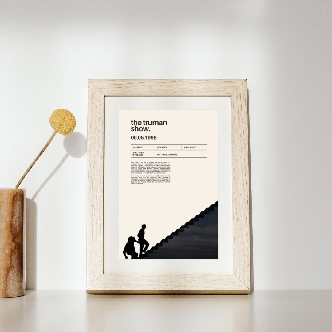 The Truman Show Minimalist Movie Poster Digital Download - Modern Film ...