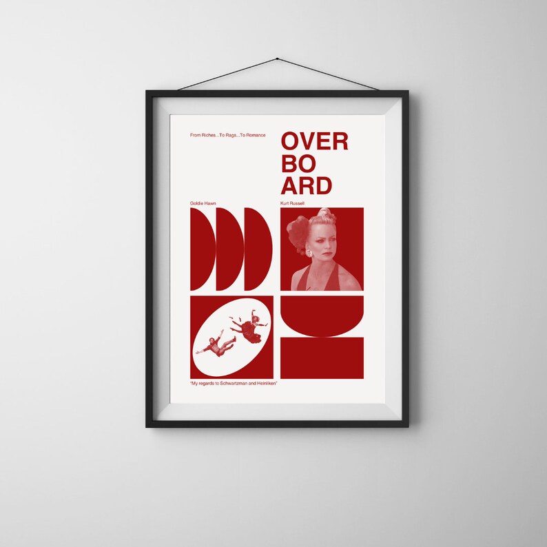 Overboard Inspired Movie Art Mid Century Modern Design Poster - Etsy