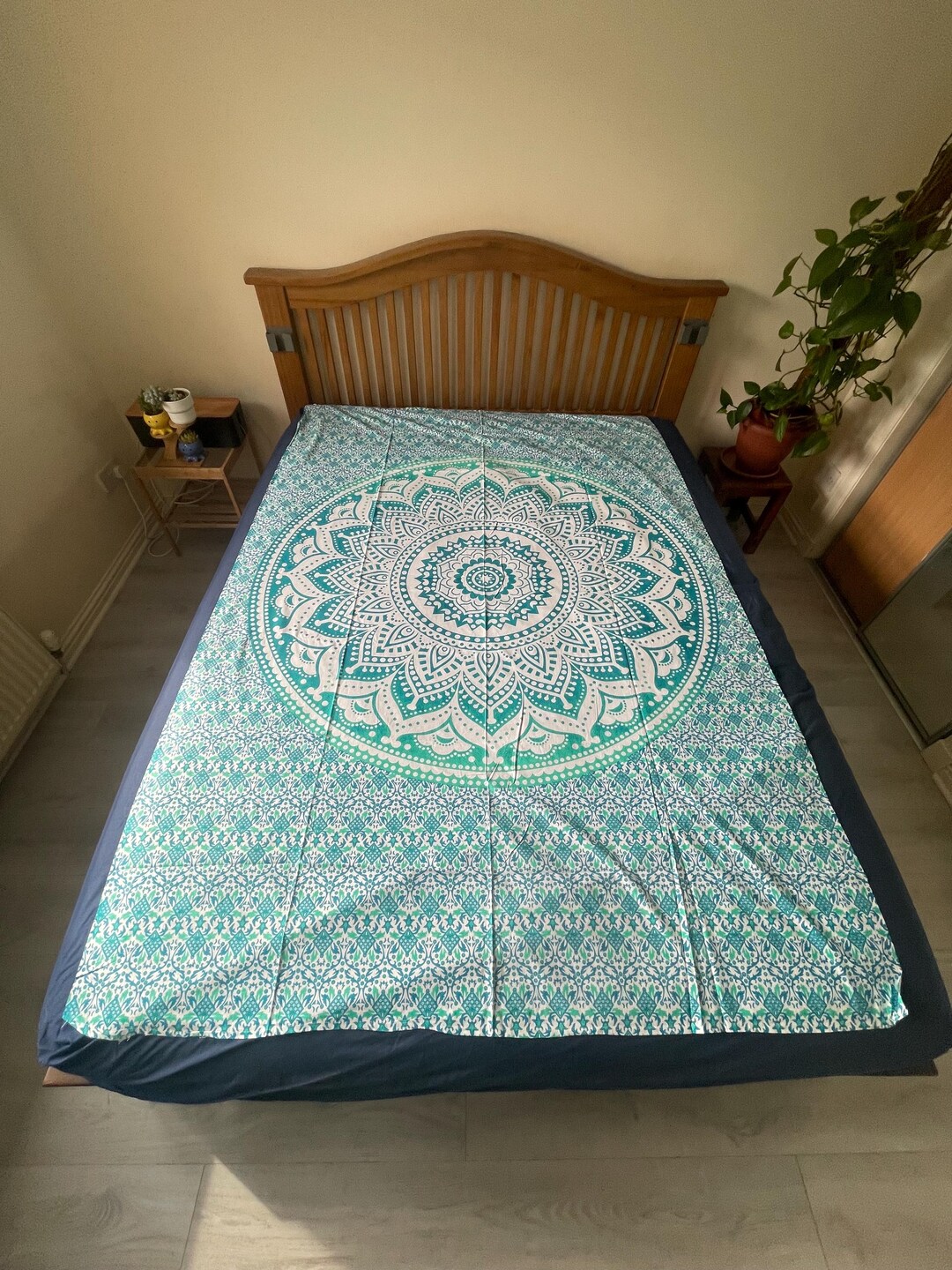 Handmade Cotton Mandala Tapestry – Boho Wall Hanging, Picnic Blanket - Etsy